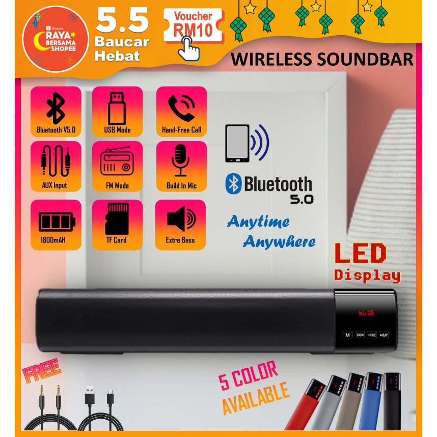 Speaker bass!speaker bluetooth! MIDAR Portable Wireless Bluetooth Sound ...