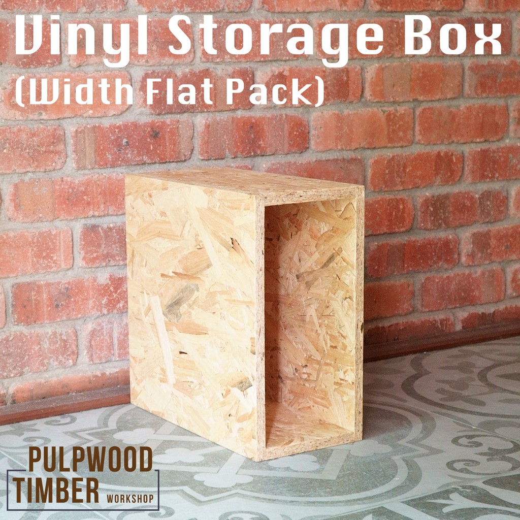 Vinyl storage crate OSB RECORD Storage Box LP Storage Box Wooden Box ...