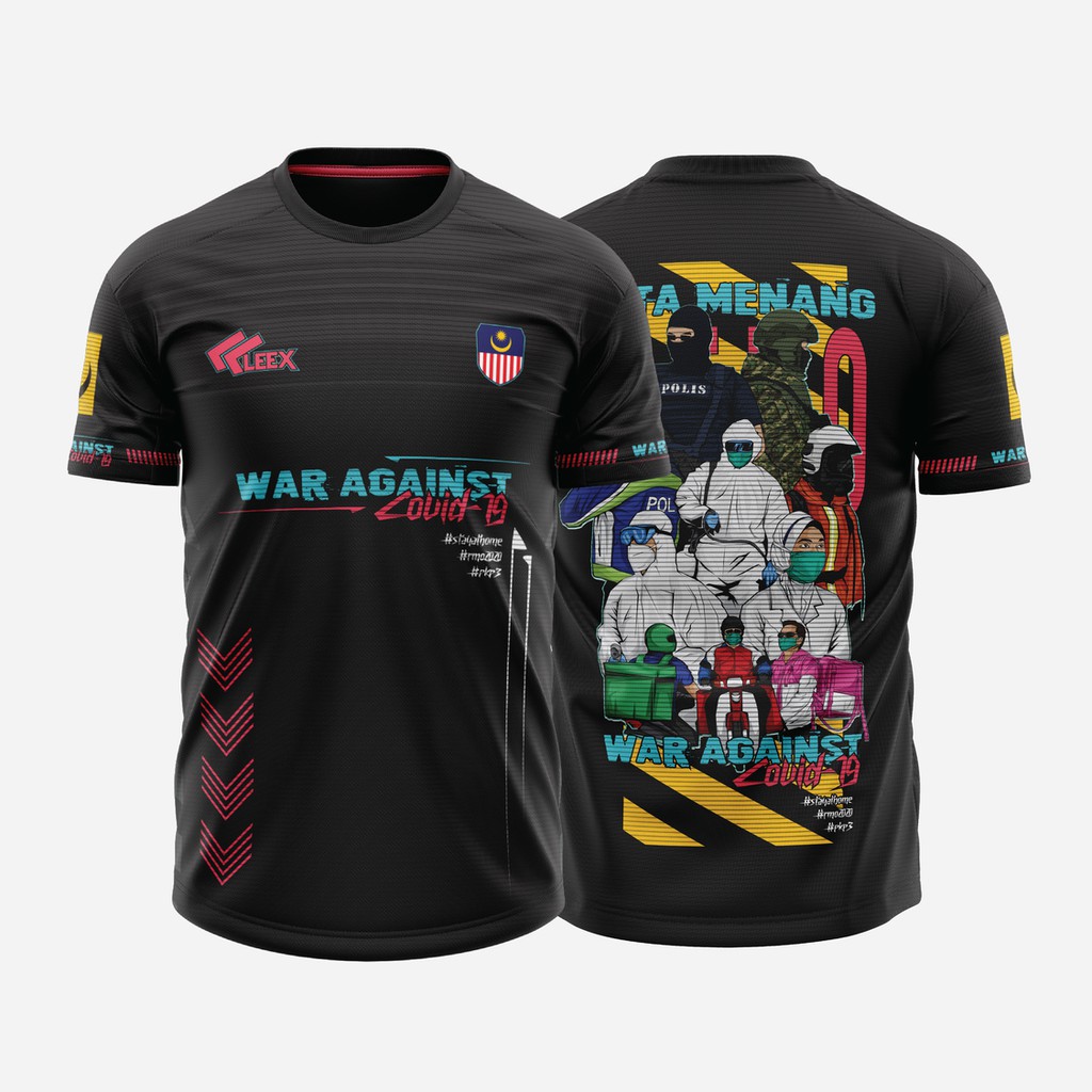 COVID-19 FRONTLINER V2 BAJU T-SHIRT | Shopee Malaysia