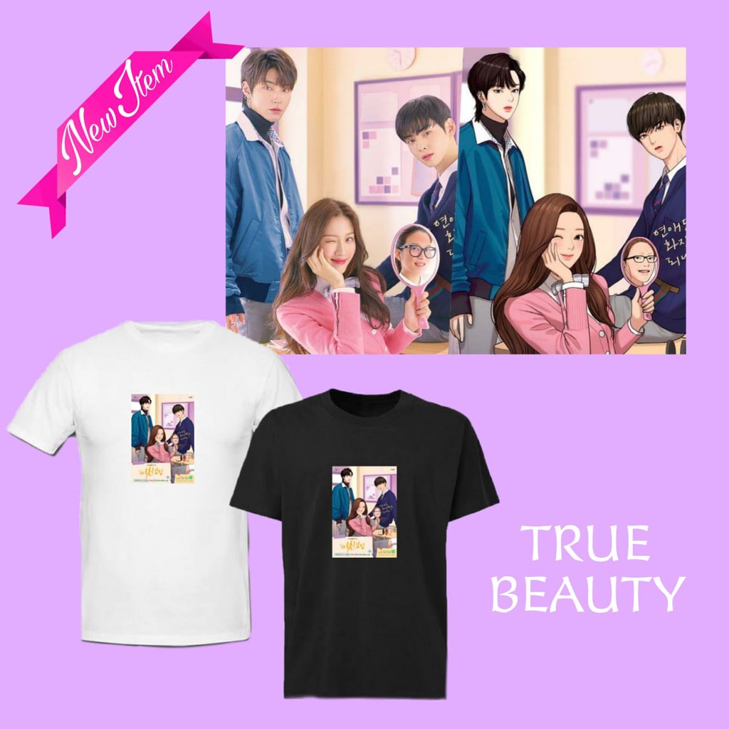 Kpop TSHIRT SIZE S-XXL WEBTOON CHA EUN WO KOREAN TRUEE BEAUTY T-Shirt ...