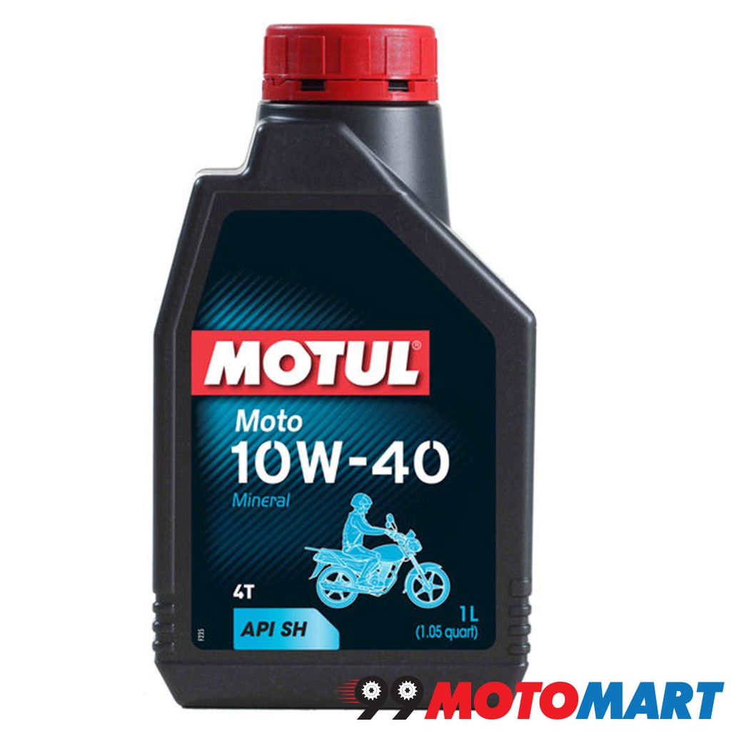 MOTUL 4T MOTO 10W40 MINERAL ORIGINAL [1L] MINYAK HITAM MOTUL API SH ...