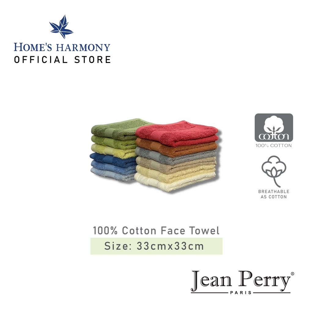 Jean Perry Beverly Hills 100% Cotton Face Towel Collection | Shopee ...