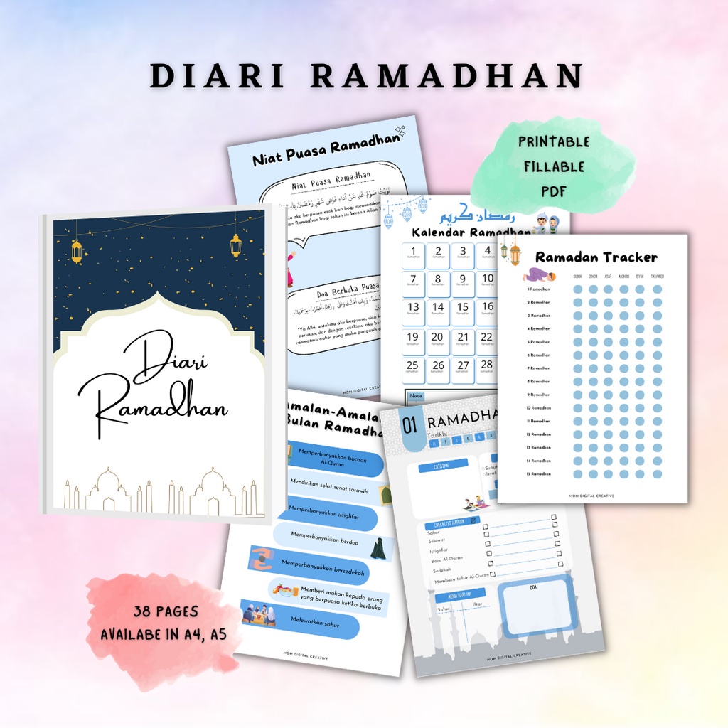 [PDF] Diari Ramadhan, Ramadhan Planner Printable, Ramadhan Planner and ...