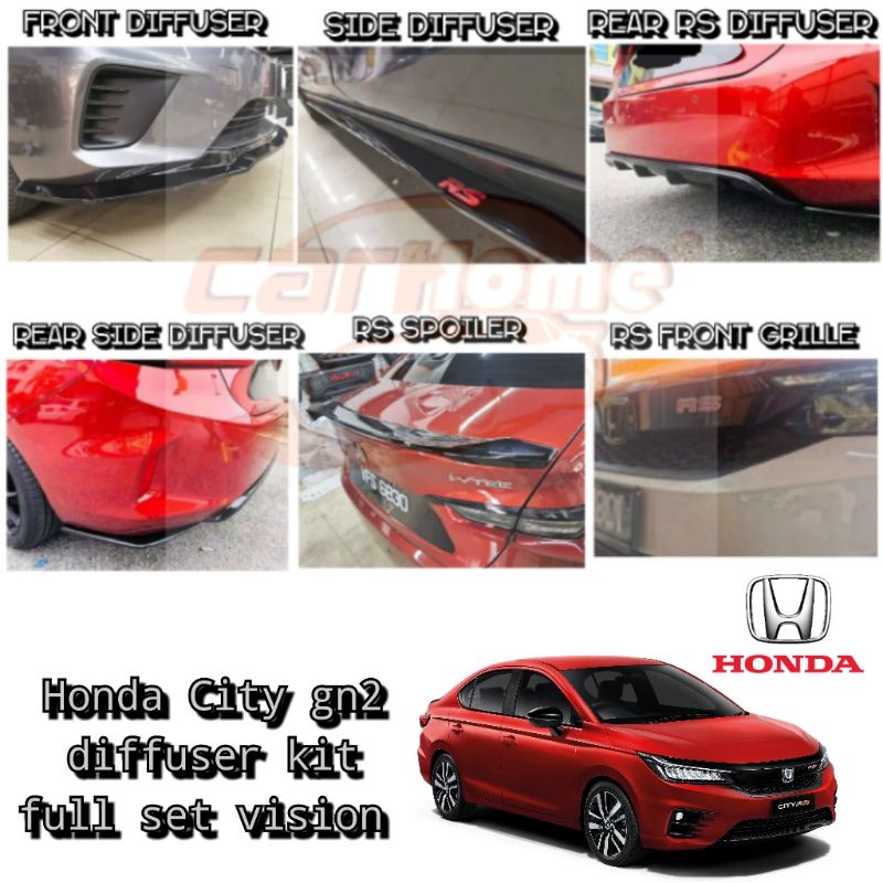Honda City gn2 2020 2021 RS Diffuser Lip Material PP with paint gloss ...