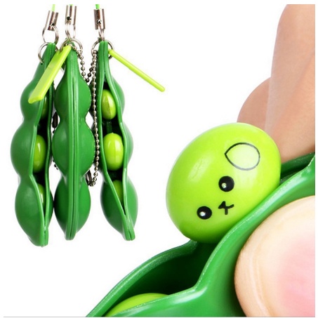 Peas Bean Pea Pod pop it Fidget Stress Toy Keyring Anti Anxiety Stress ...