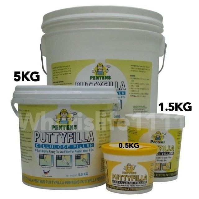 PENTENS PUTTYFILLA CELLULOSE FILLER WALL PUTTY FILLA DINDING PUTTY WOOD ...