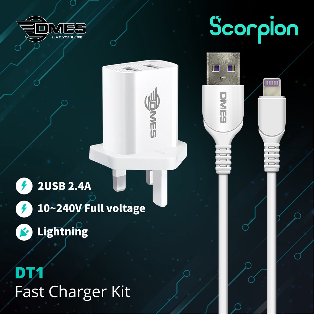 DMES DT1 2.4A Fast Charger Kit | Shopee Malaysia