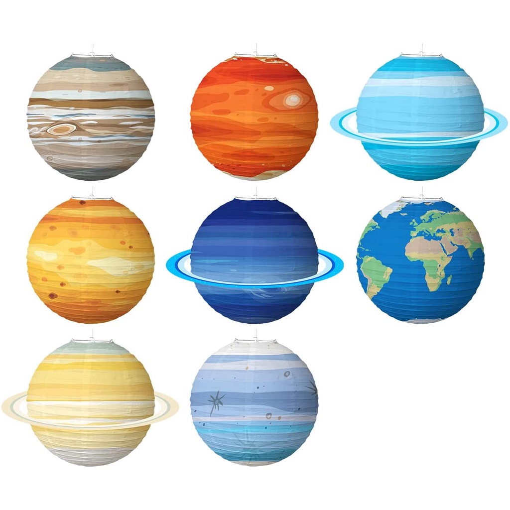 30cm 3D Earth Planet Paper Lantern for Outer Space Theme Party ...
