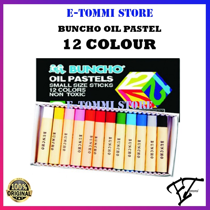 BUNCHO OIL PASTEL (12 COLOUR) | Shopee Malaysia