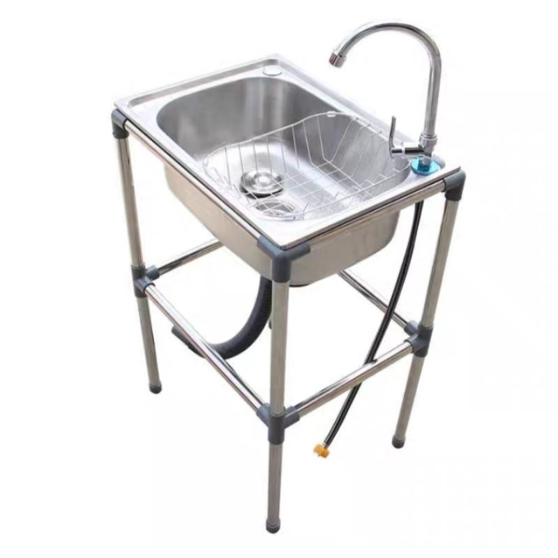 Stainless steel removable basin with legs and pipe | Shopee Malaysia