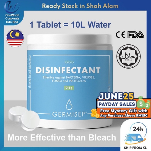 GERMISEP Chlorine-Based Disinfectant Tablet Kills of Virus & Bacteria ...