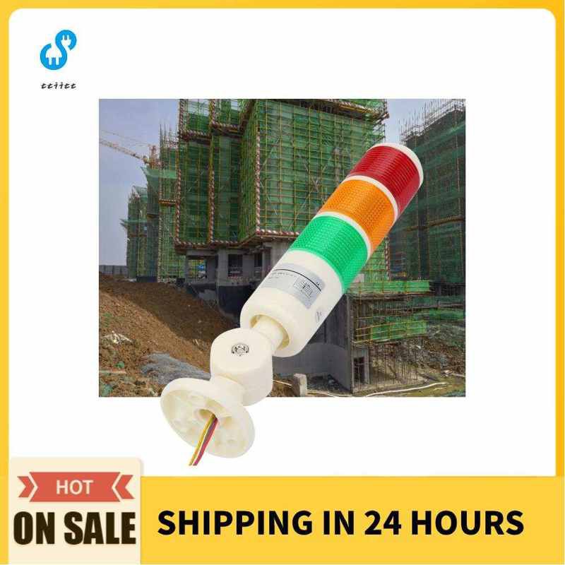 Ttiitt Alarm Warning Light Industrial LED Signal Tower Buzzer Red Green ...