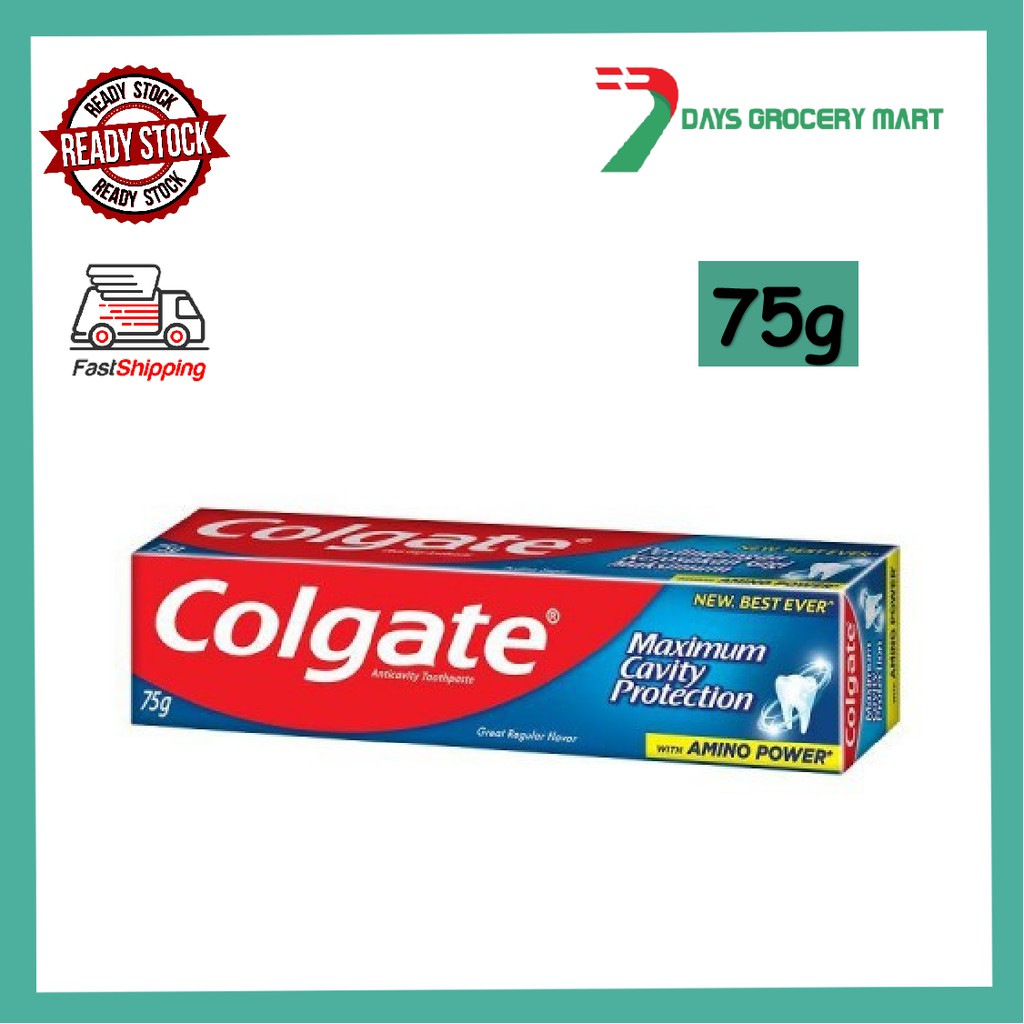 Colgate Maximum Cavity Protection With Amino Power (75G) | Shopee Malaysia