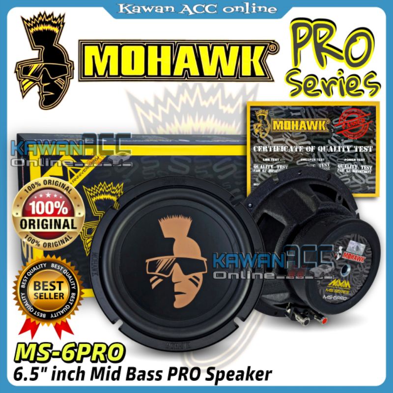 MOHAWK MS PRO Series 6.5" inch Mid Bass PRO Speaker**100%Original** MS-6PRO 140Watts Proton ...