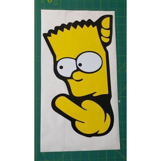 SIMPSONS MID FINGER STICKER,BART STICKER,STICKER CERMIN | Shopee Malaysia