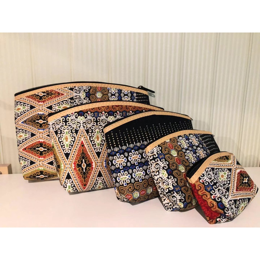 INDONESIA ACCESSORIES- 5 IN 1 INDONESIA BATIK POUCHES (5 DALAM 1 BEG ...