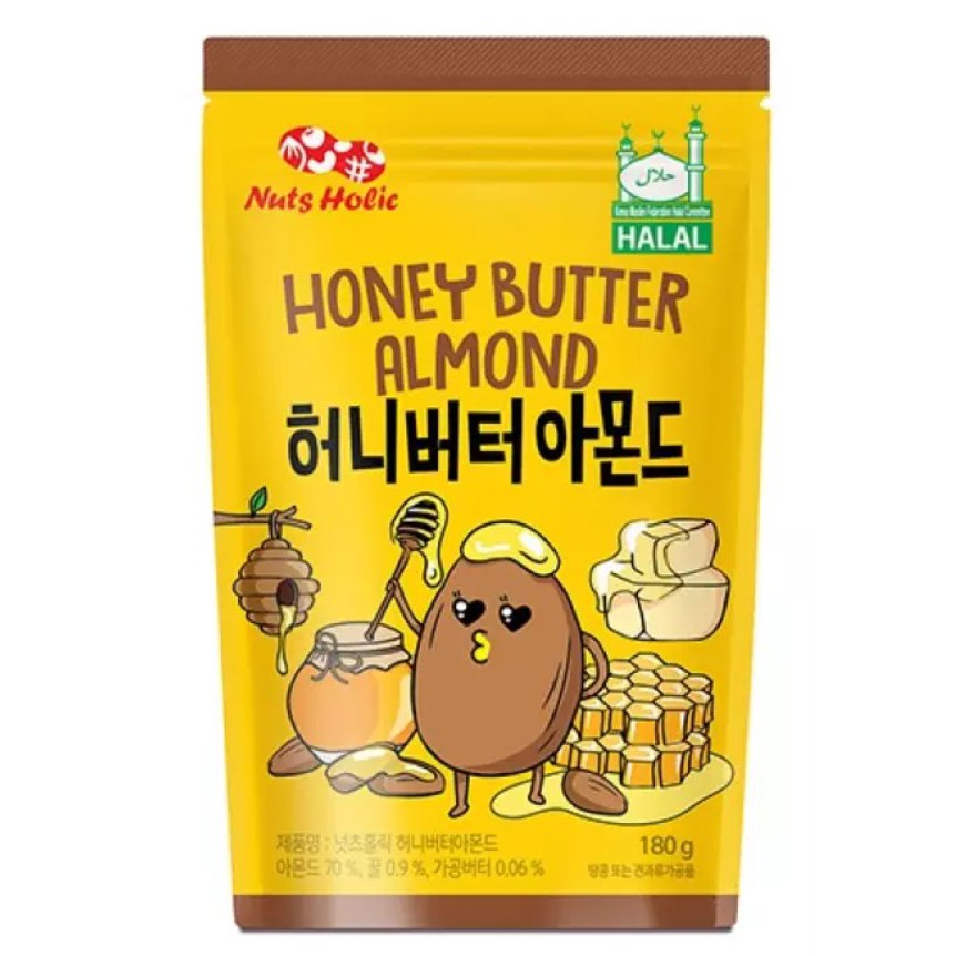 Nuts Holic Honey Butter Almond (Halal) Korea - 180g | Shopee Malaysia