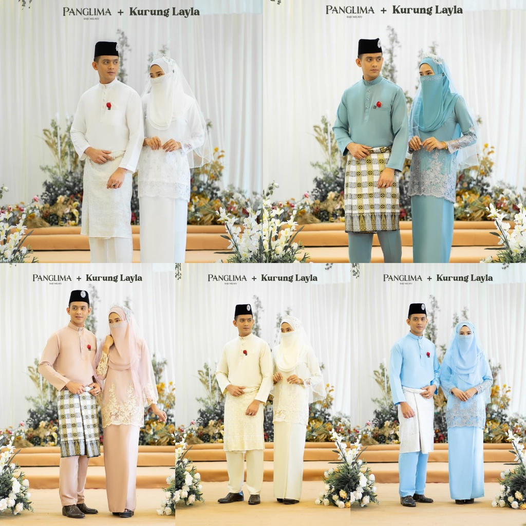 Baju Kahwin/Tunang/Nikah/Sanding Couple Full Set Layla Off White, Smoke ...
