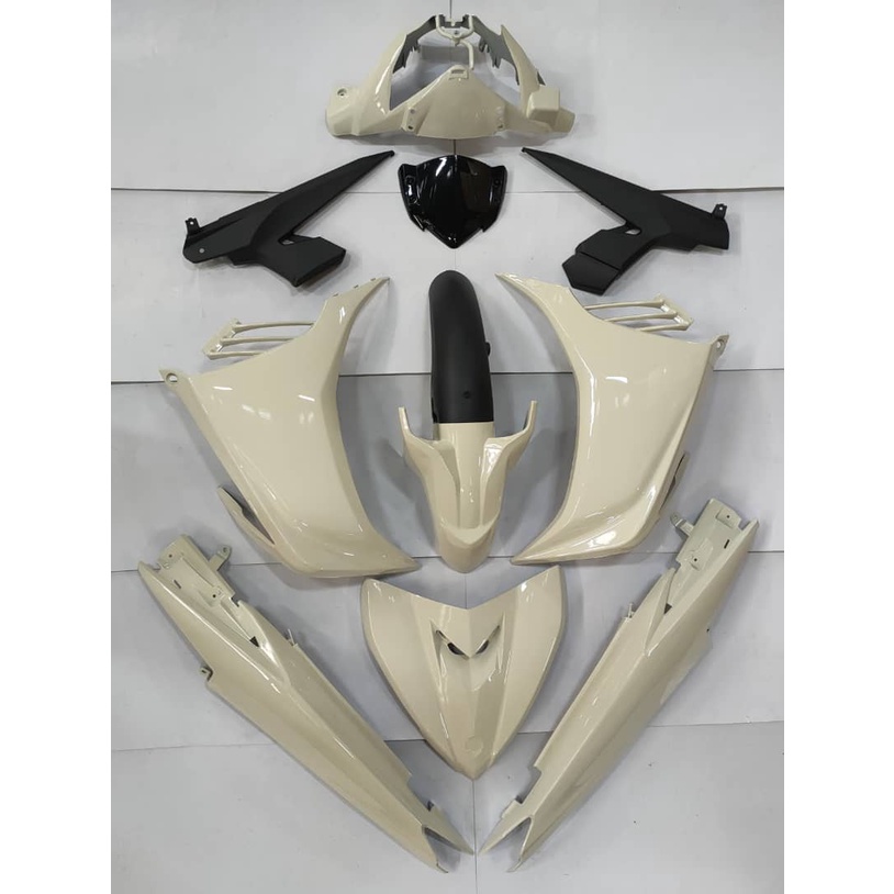 LC V4 V5 Coverset Kosong Full Set Exciter Grey Kelabu Creamy White ...