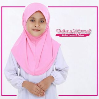 PINK Tudung Sekolah AWNING LEMBUT Tudung Si Comel TSC Tudung Budak ...