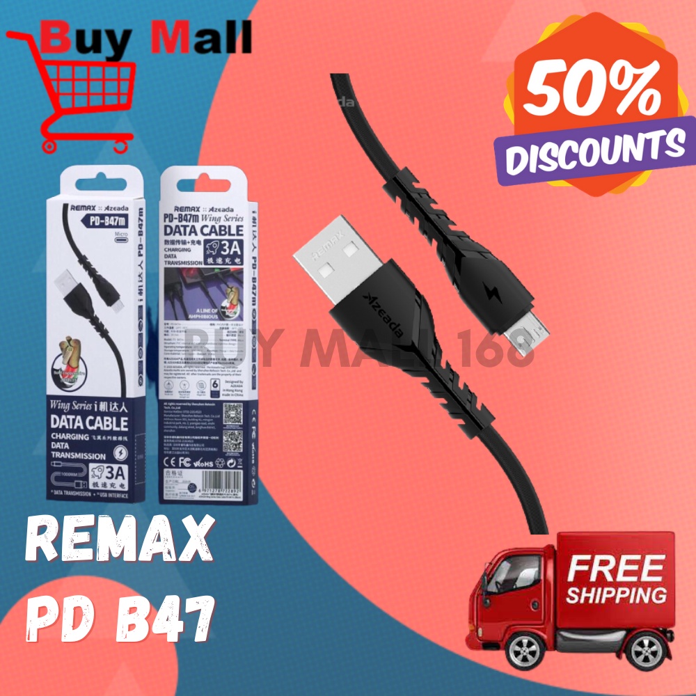 (READY STOCK) ORIGINAL AZEADA PD-B47 3.0A CABLE MICRO USB / FRUIT ...