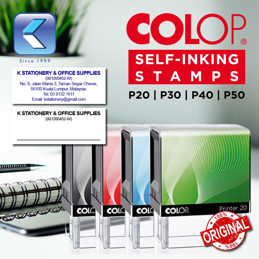 Colop customized self-inking stamp chop / ruber stamp company chop ...