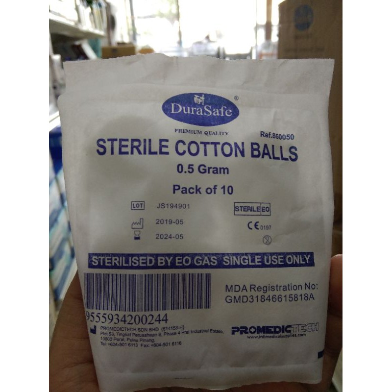 DURASAFE STERILE COTTON BALLS 0.50g | Shopee Malaysia