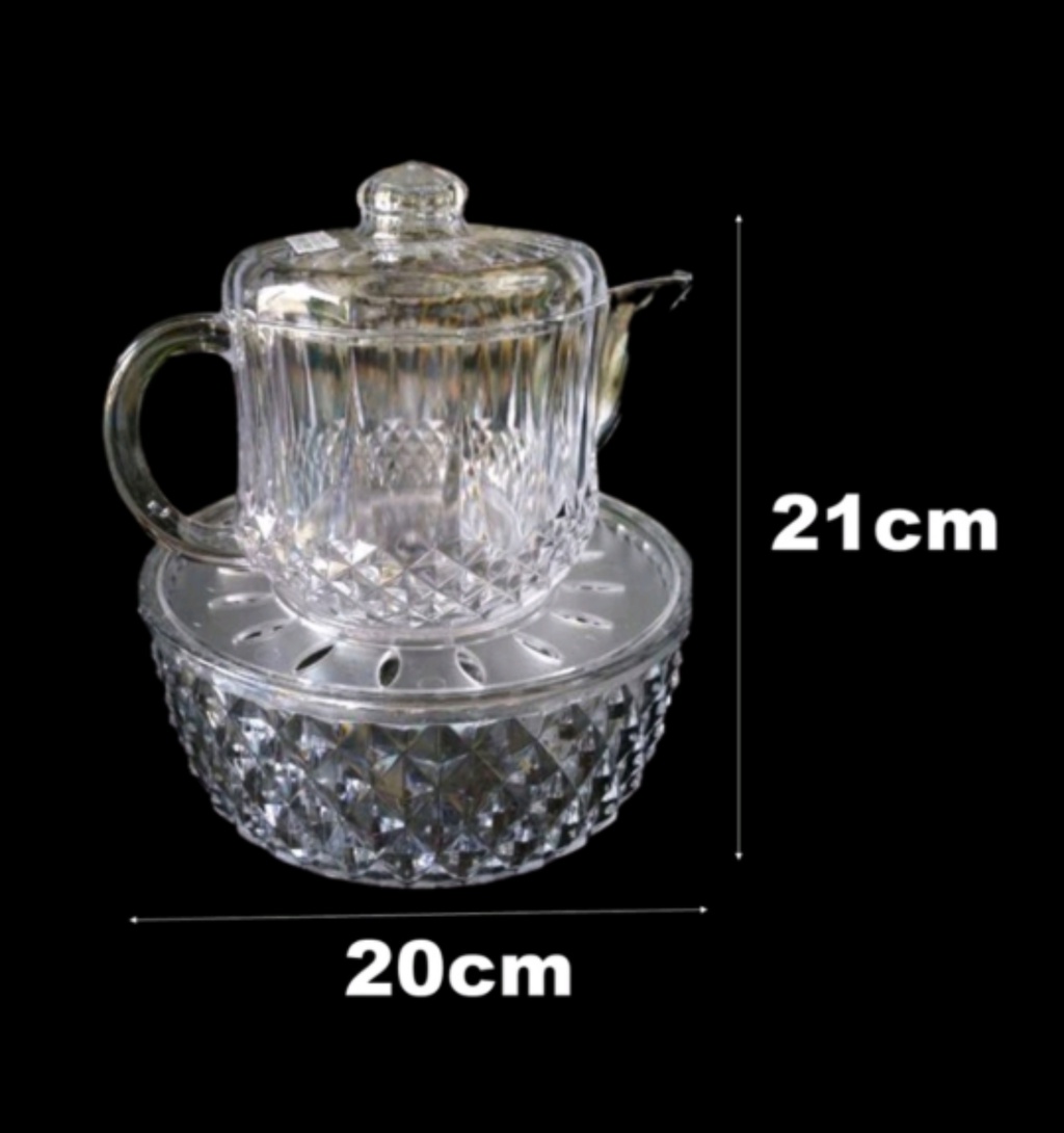 Hand Washing Pot with Tray Tempat Bekas Basuh Tangan Crystal Kendi Set ...