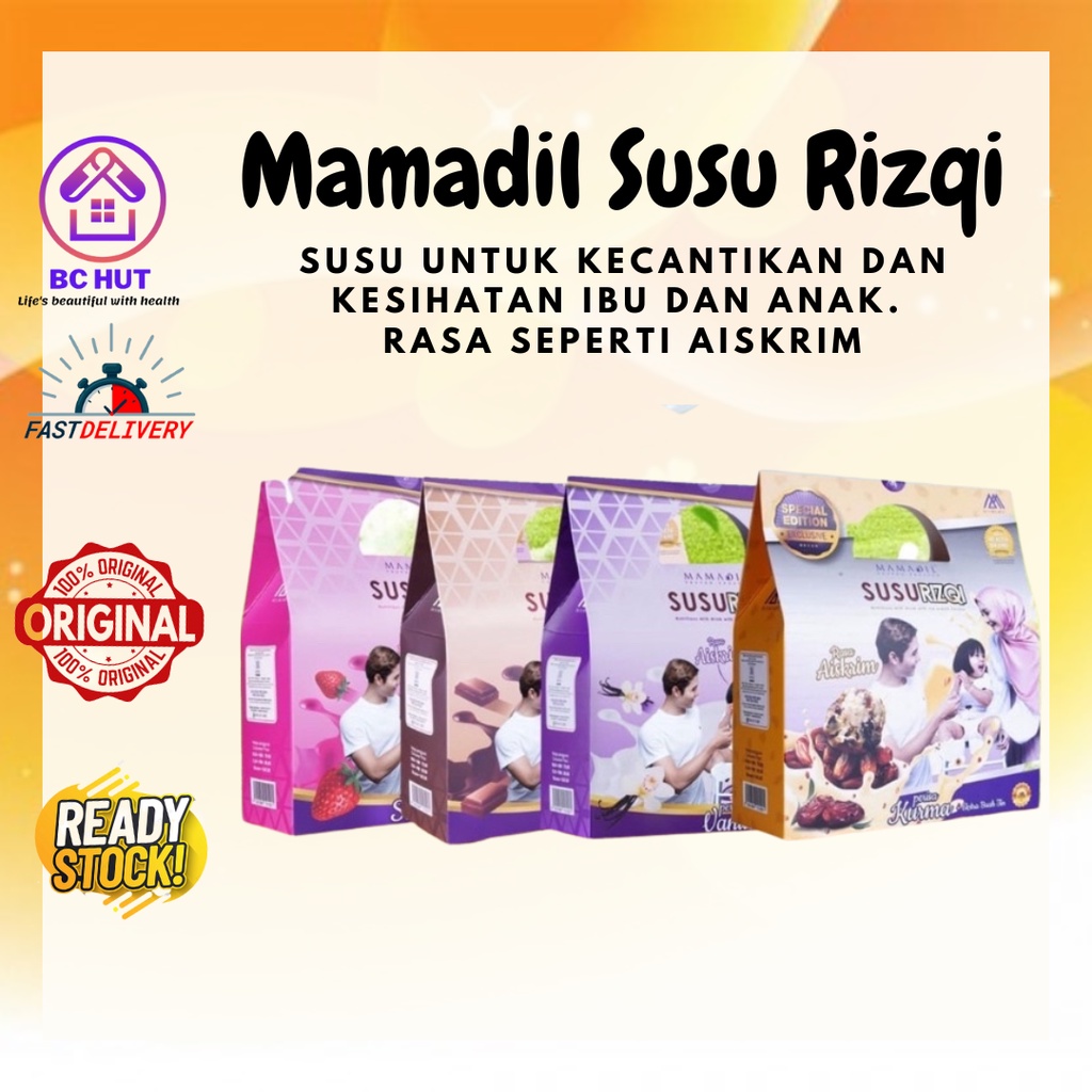 Susu Rizqi Original Mamadil [20 sachets] Vanilla Strawberry Chocolate ...
