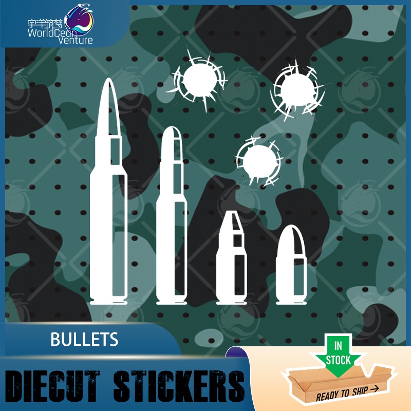 Die-cut Sticker/Car Sticker Vinyl Decals Bullets & Bullets Hole ...