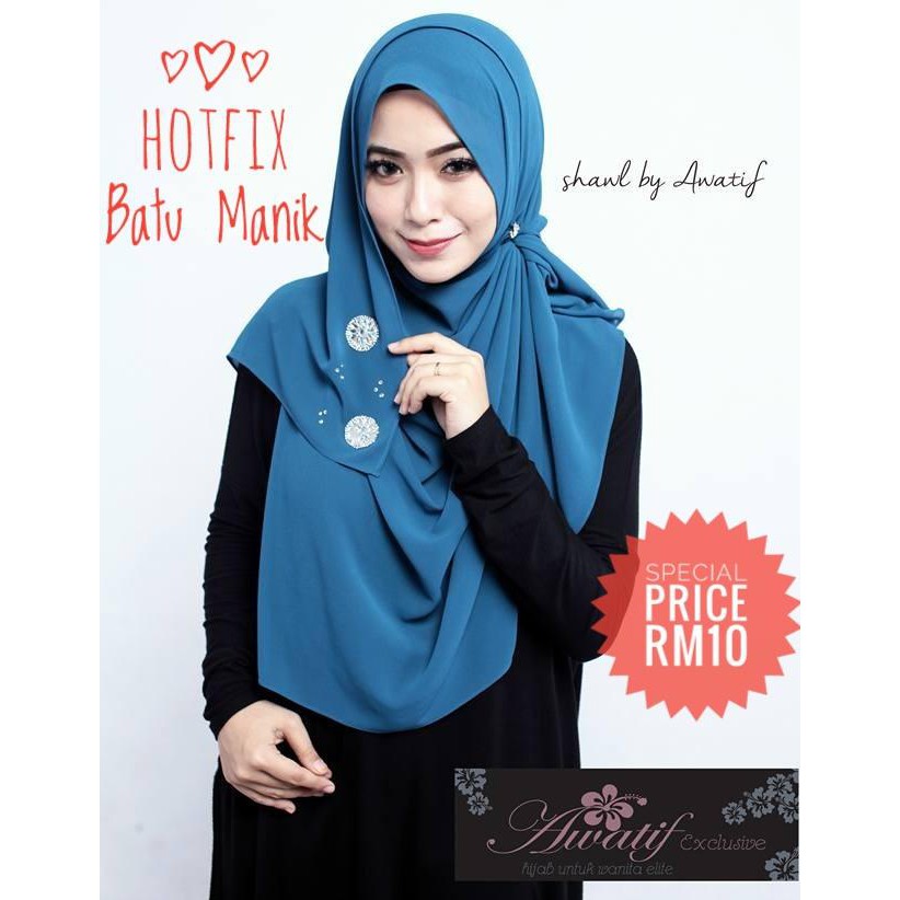 Sticker Hotfix Batu Manik Rhine Stone Beads Diamond Batu Sticker ...