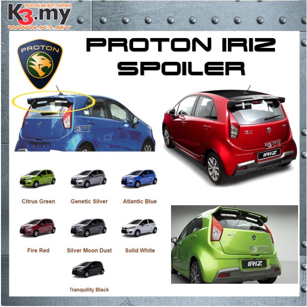 Proton Iriz ABS Rear Spoiler With Paint | Shopee Malaysia