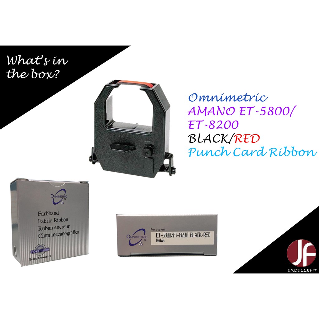 AMANO Punch Card Ribbon ET-5800/ET-8200 (Black/Red) | Shopee Malaysia