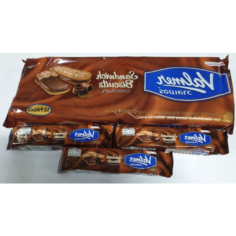 Mayora Valmer Sandwich Biscuit Chocolate 10pcs X 36g | Shopee Malaysia