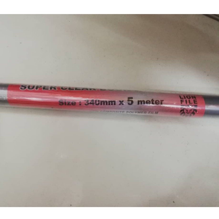 Clear Plastic PVC Book Cover Wrapper Roll / Pembalut Buku A4 Buku ...