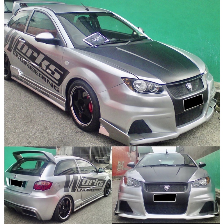 proton satria neo works engineering style bodykit body kit front side ...