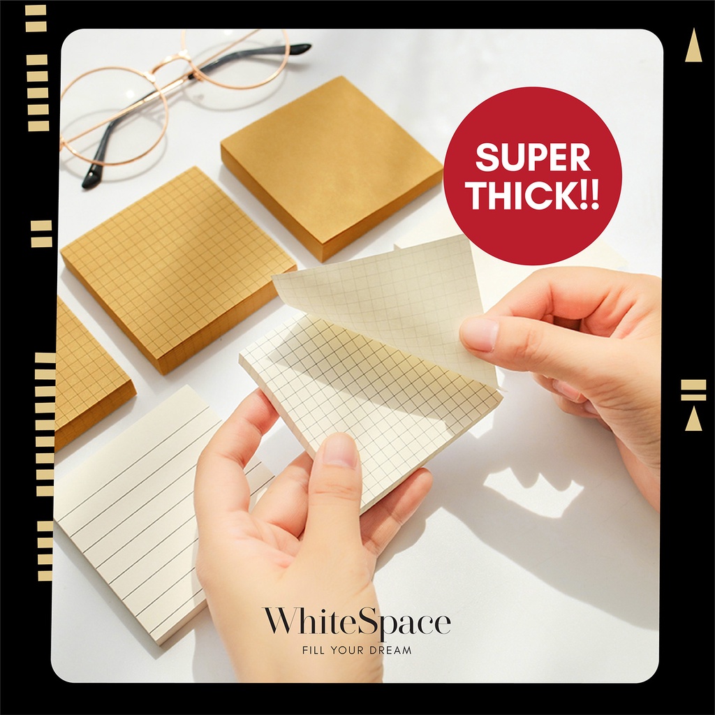 WHITESPACE Kraft Paper Memo Pad | Paper Memo Pad | Minimalist Sticky ...