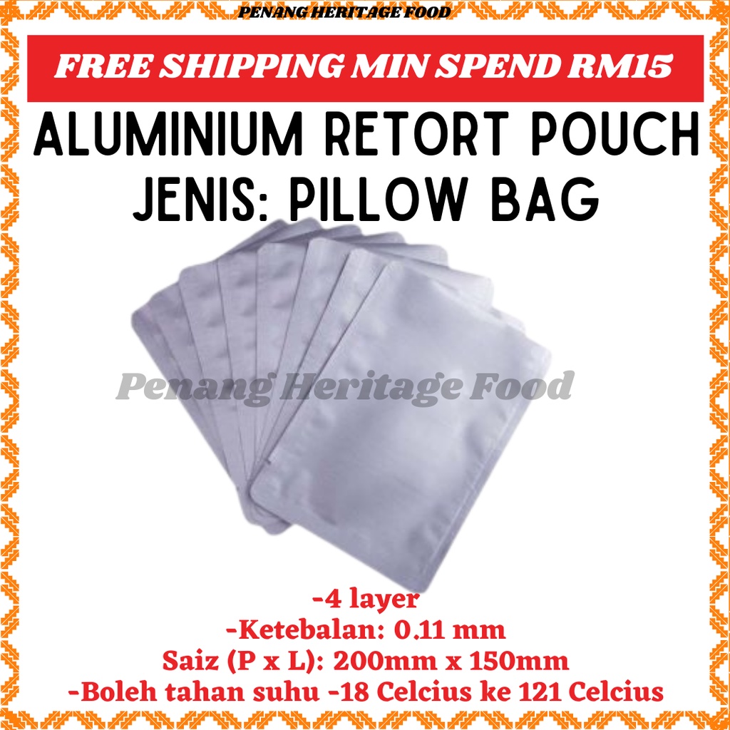Retort Pouch Makanan, Tahan suhu sehingga 121 Celsius, Tebal, Boleh ...