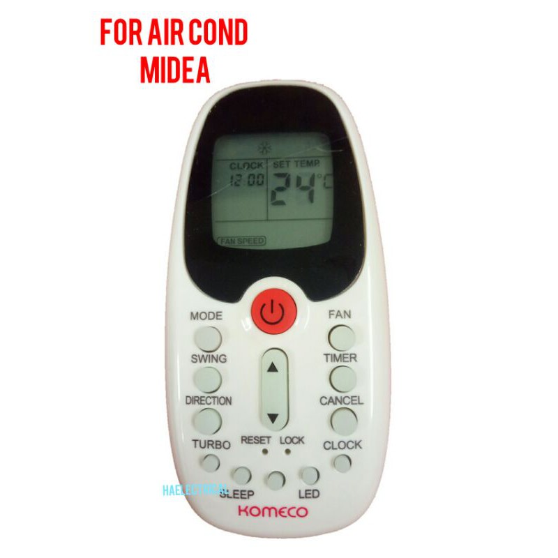 air cond remote control (midea) | Shopee Malaysia
