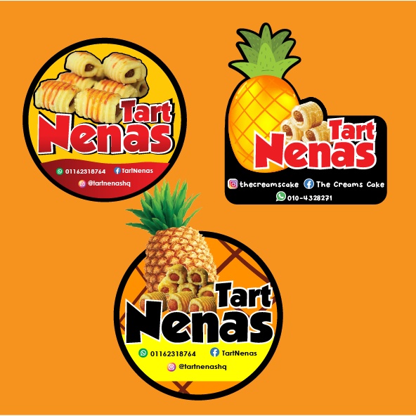 Sticker kuih raya. Stiker almond london, shortbread, cornflakes made ...