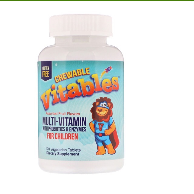 VITABLES, CHEWABLE MULTIVITAMIN WITH PROBIOTIC & ENZYMES, ASST FRUIT ...