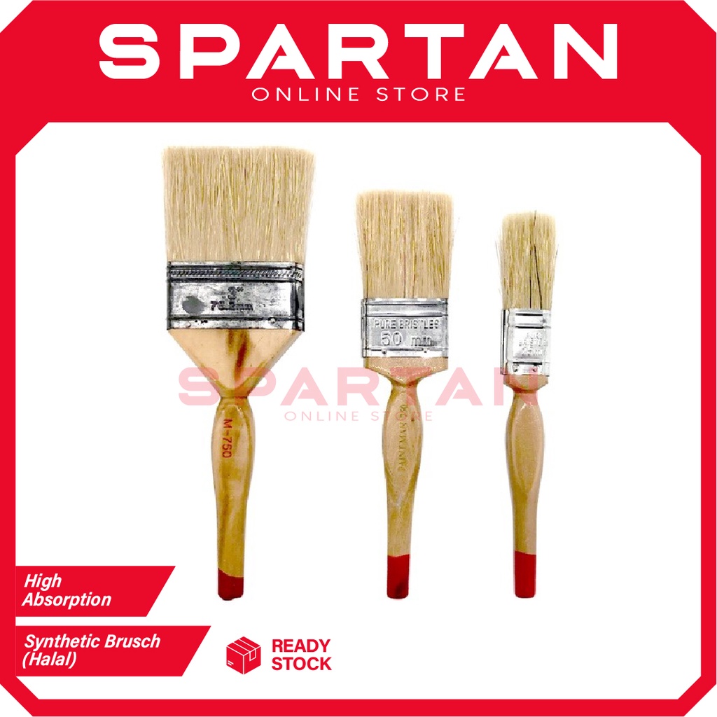 100% Nylon Paint Brush / 100% Berus Cat HALAL / BERUS CAT BESI DINDING ...