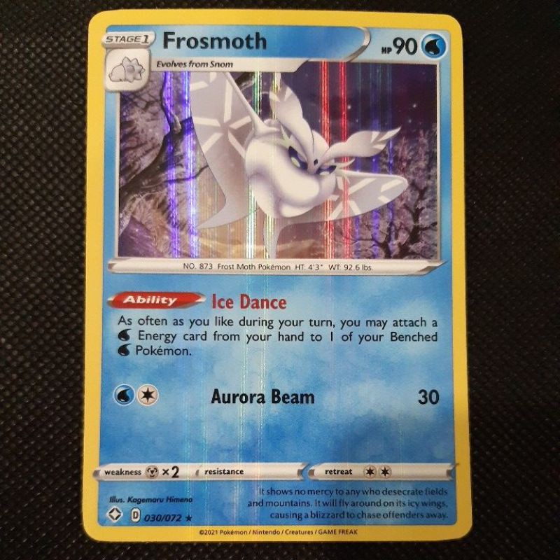 Pokemon card tcg : frosmoth 030/072 100% original pokemon card | BeeCost