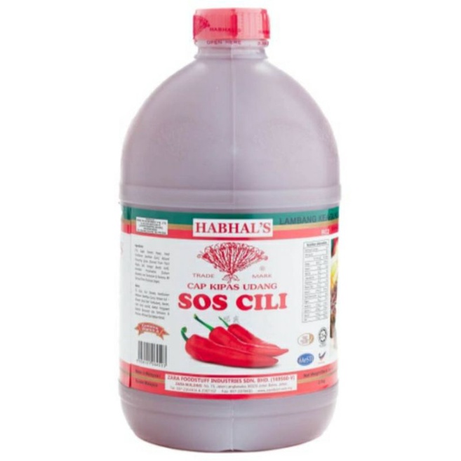 SOS CILI CAP KIPAS UDANG HABHAL'S 2.3KG | Shopee Malaysia