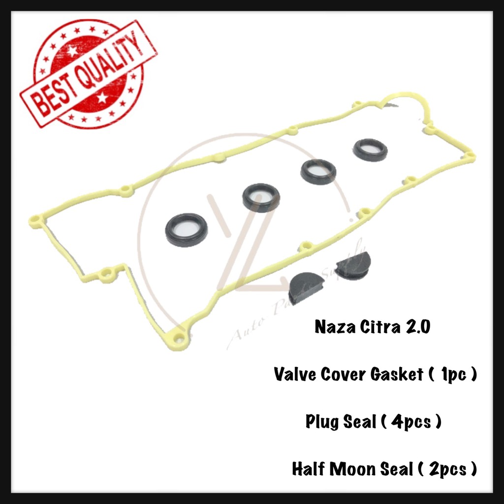 NAZA CITRA 2.0 ( SILICONE ) VALVE COVER GASKET / PLUG SEAL / HALF MOON ...