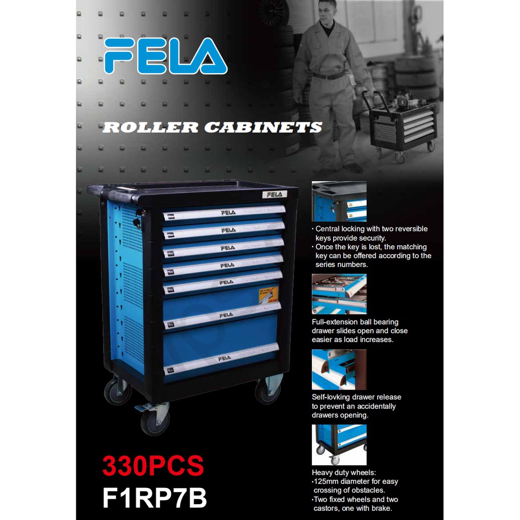 7 layer hand tool set drawer cart box trolley wheel roller tray keep ...