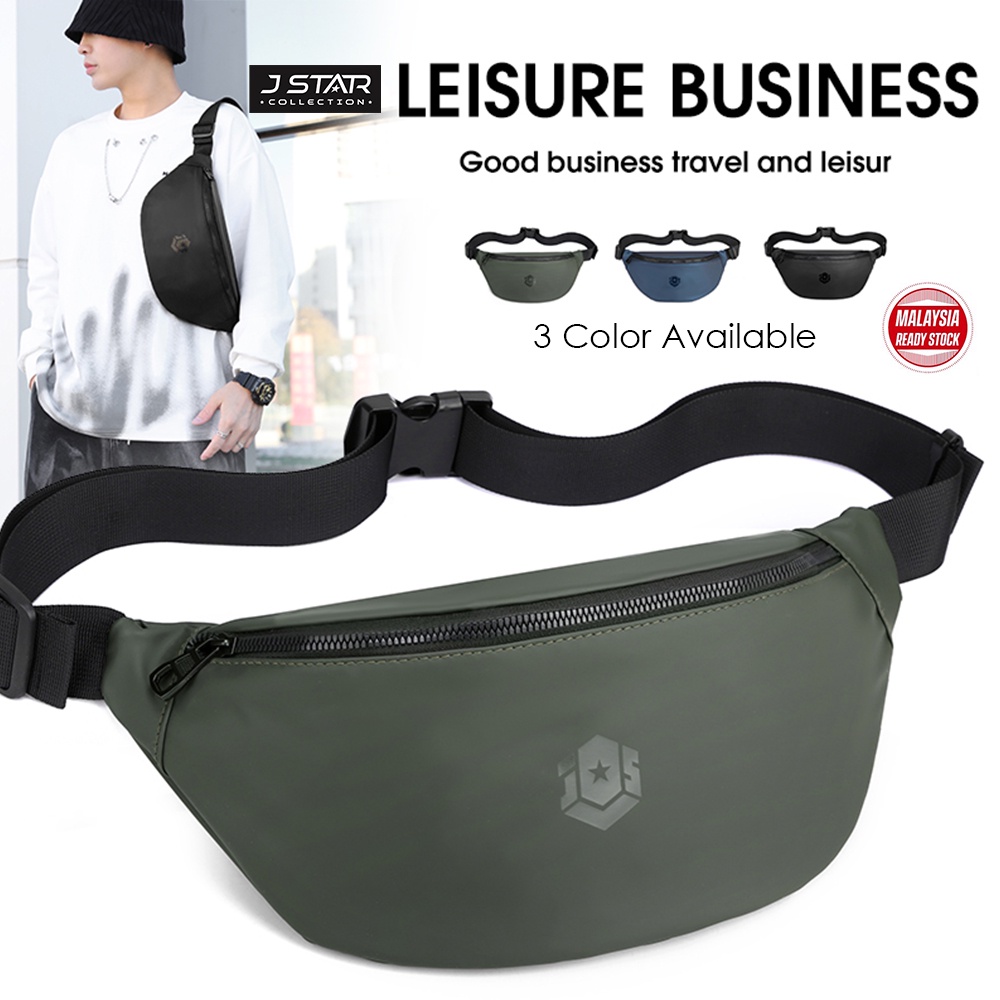 JSTAR WATERPROOF WAIST BAG MEN SPORT CROSSBODY BAG POUCH BAG CHEST BAG ...
