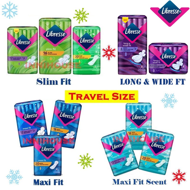 Libresse Maxi Fit Slim Fit Scent Sensitiv Sanitary Pad (Tuala Wanita ...