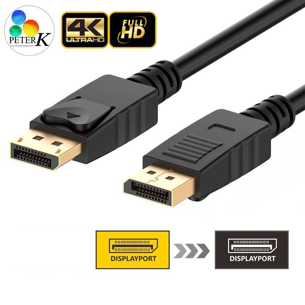 1080/4k DisplayPort Cable DP to DP Lead Display Port Adapter Cable ...