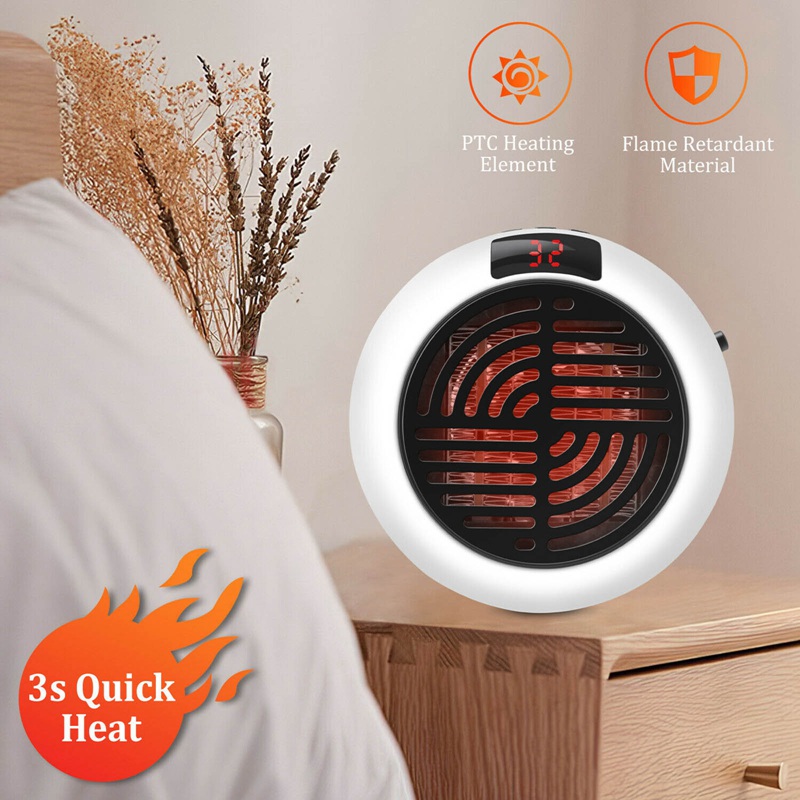 900W Portable Mini Space Heater Electric Ceramic Heating Desk Office ...